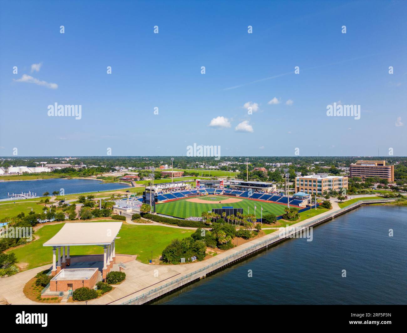 Pensacola, FL, USA - July 21, 2023: Blue Wahoos Stadium and Admiral ...