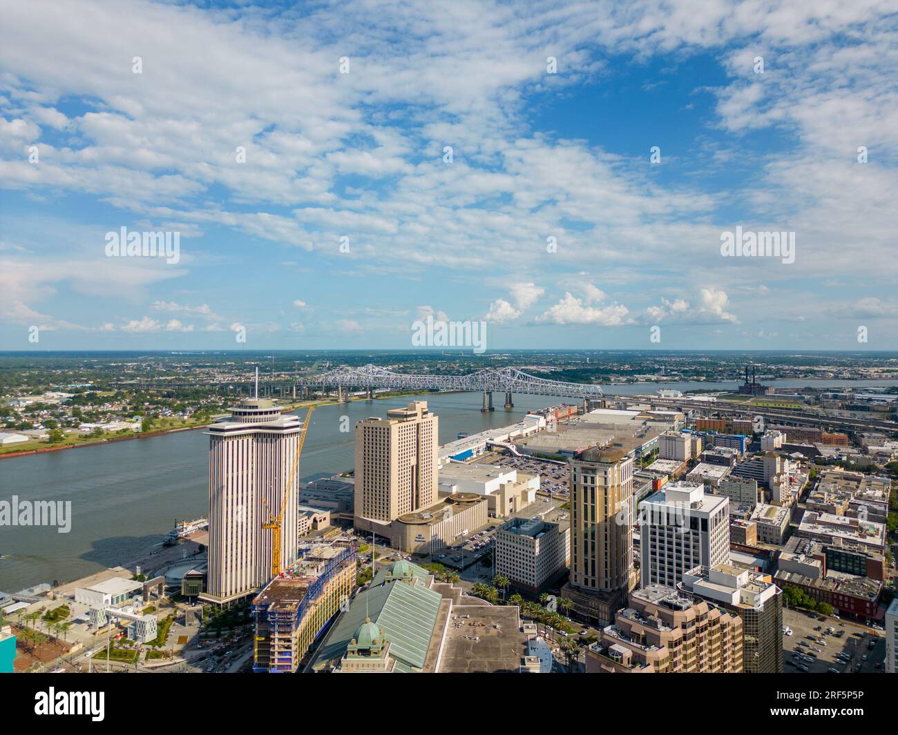 Aerial photo Downtown New Orleans view of Mississippi River Crescent ...