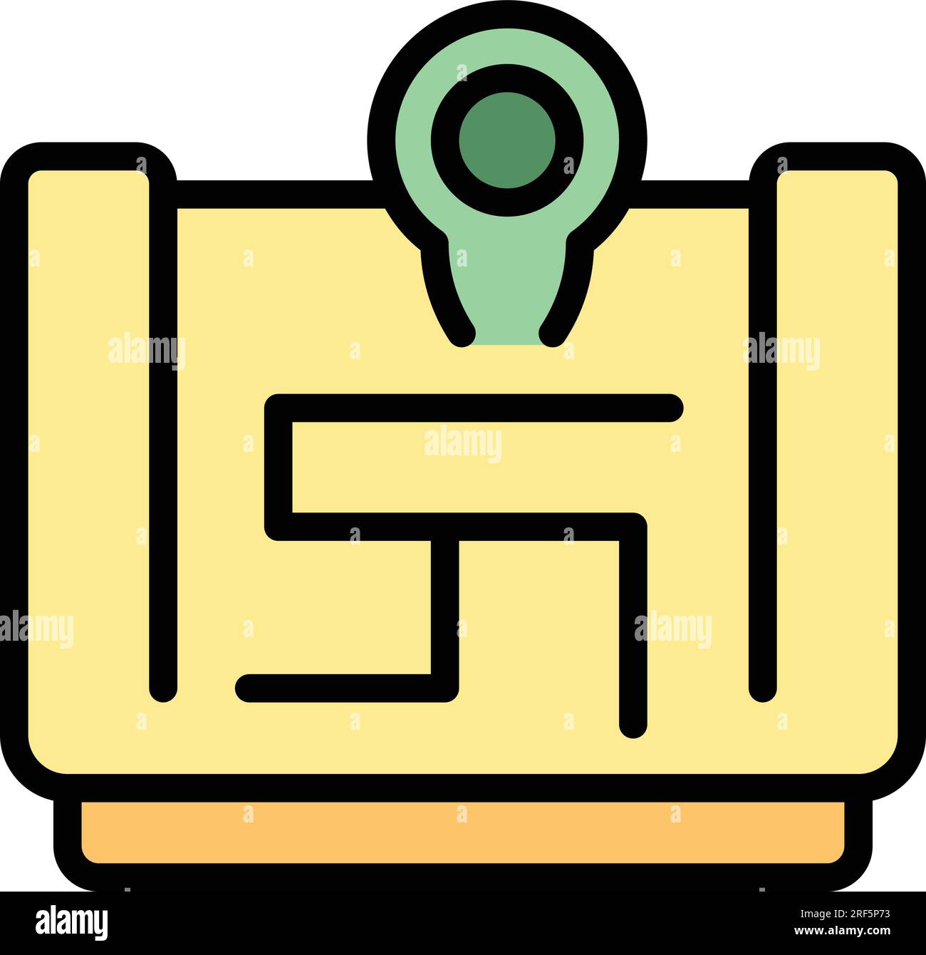 Store location icon outline vector. Shop map. Point market color flat ...