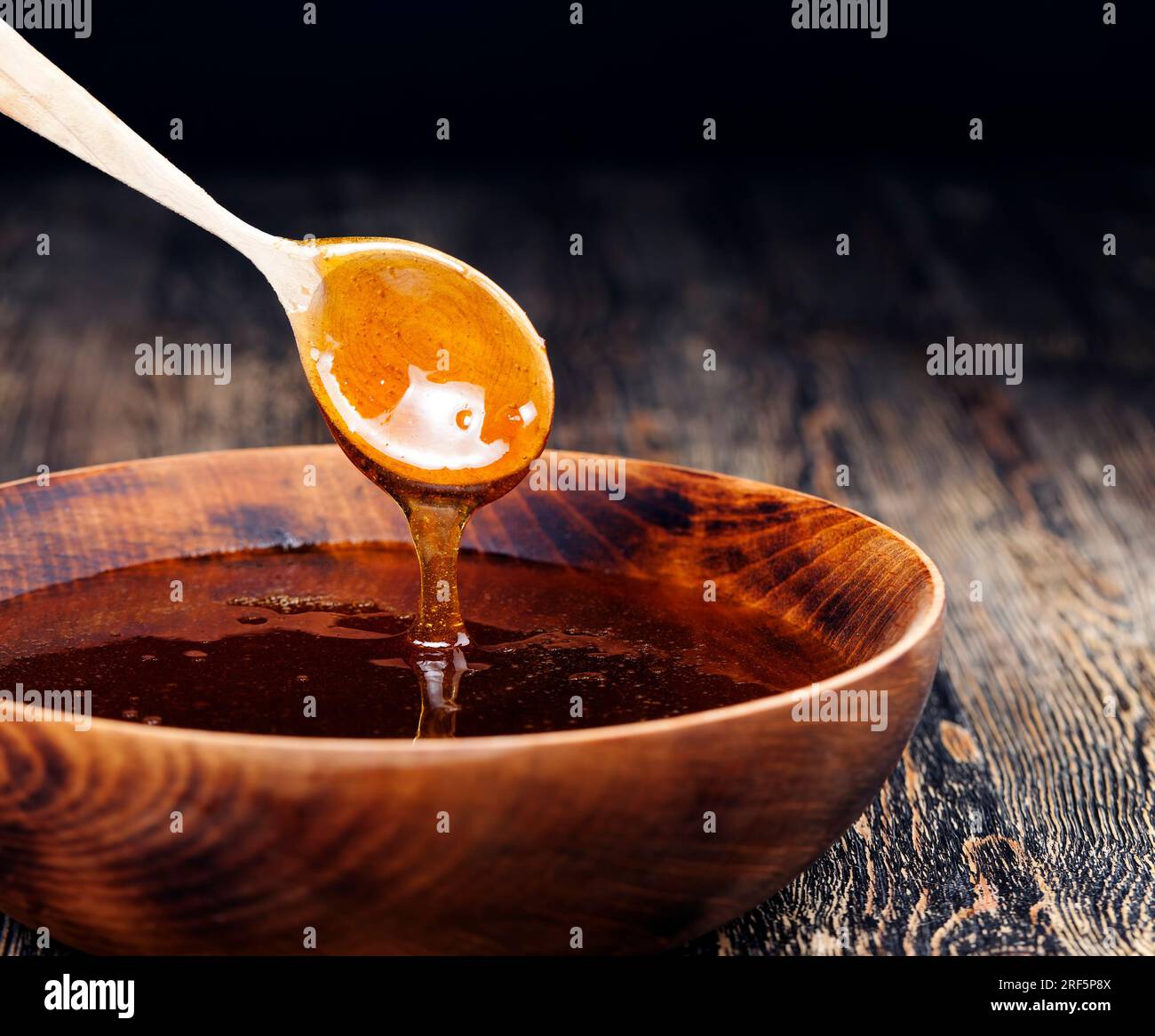 current thick and delicious sweet honey, a natural and healthy food ...