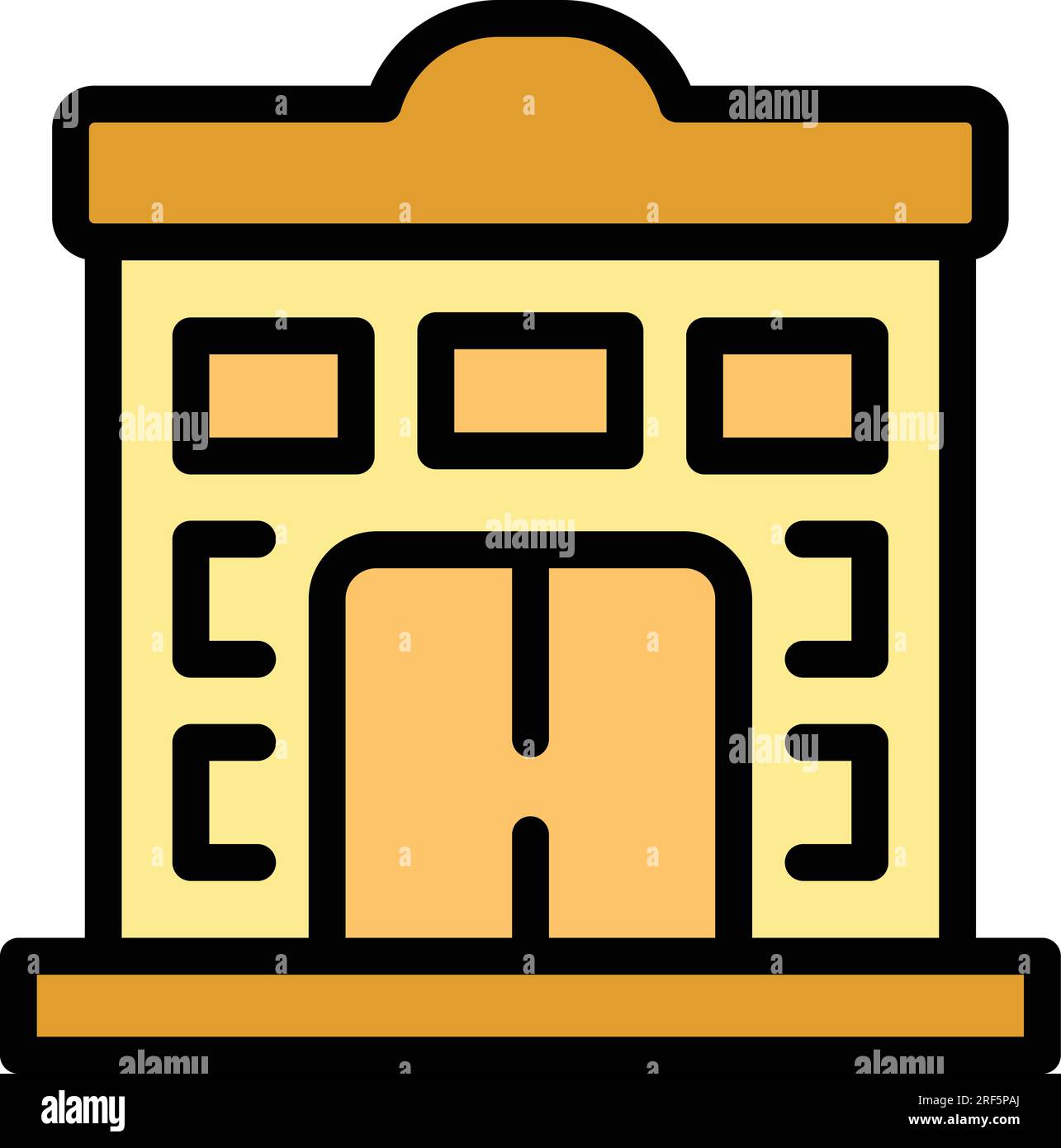 School building icon outline vector. Children education. Online class ...