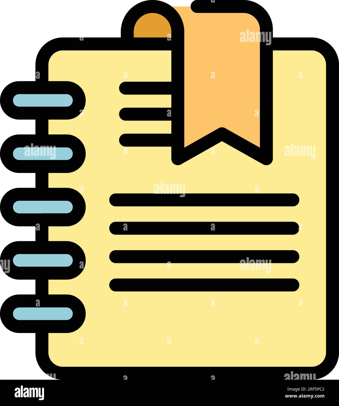 Paper notebook icon outline vector. Sheet note. Notepad page color flat ...