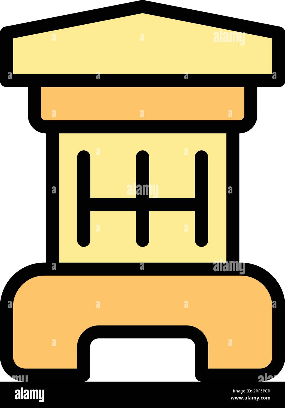 Kid house toy icon outline vector. Room build. Bedroom home color flat ...