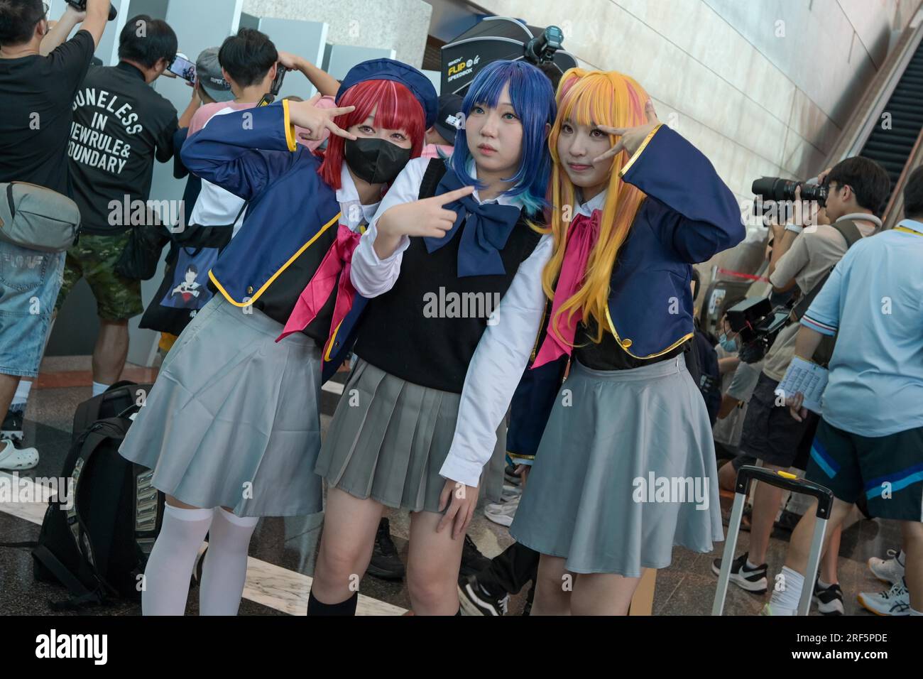 **CHINESE MAINLAND, HONG KONG, MACAU AND TAIWAN OUT** People visit the 2023 ACG HK at Hong Kong ...