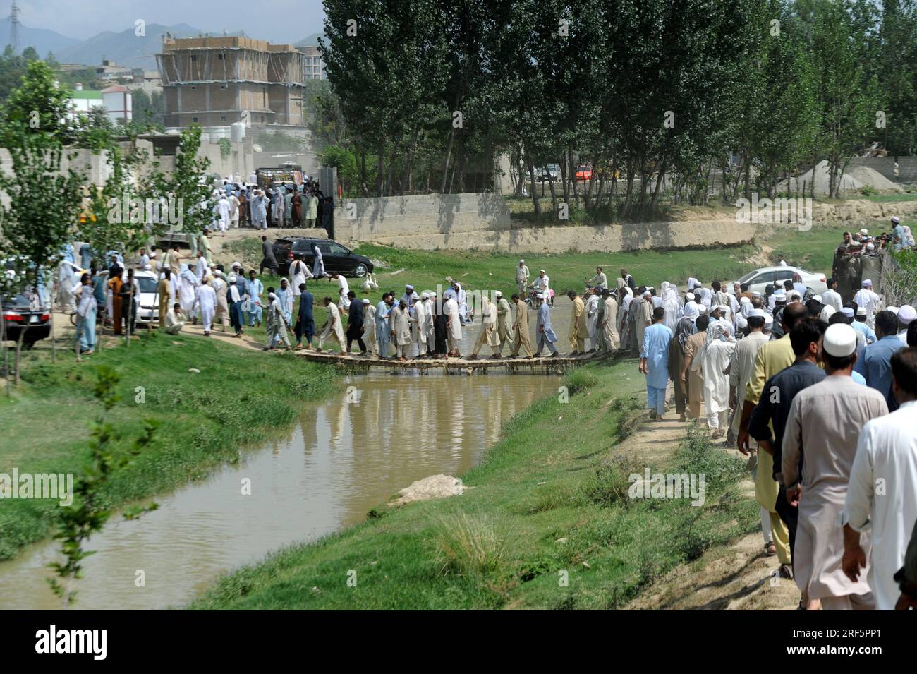 Bajaur, Bajaur, Pakistan. 31st July, 2023. People attend the funeral of ...