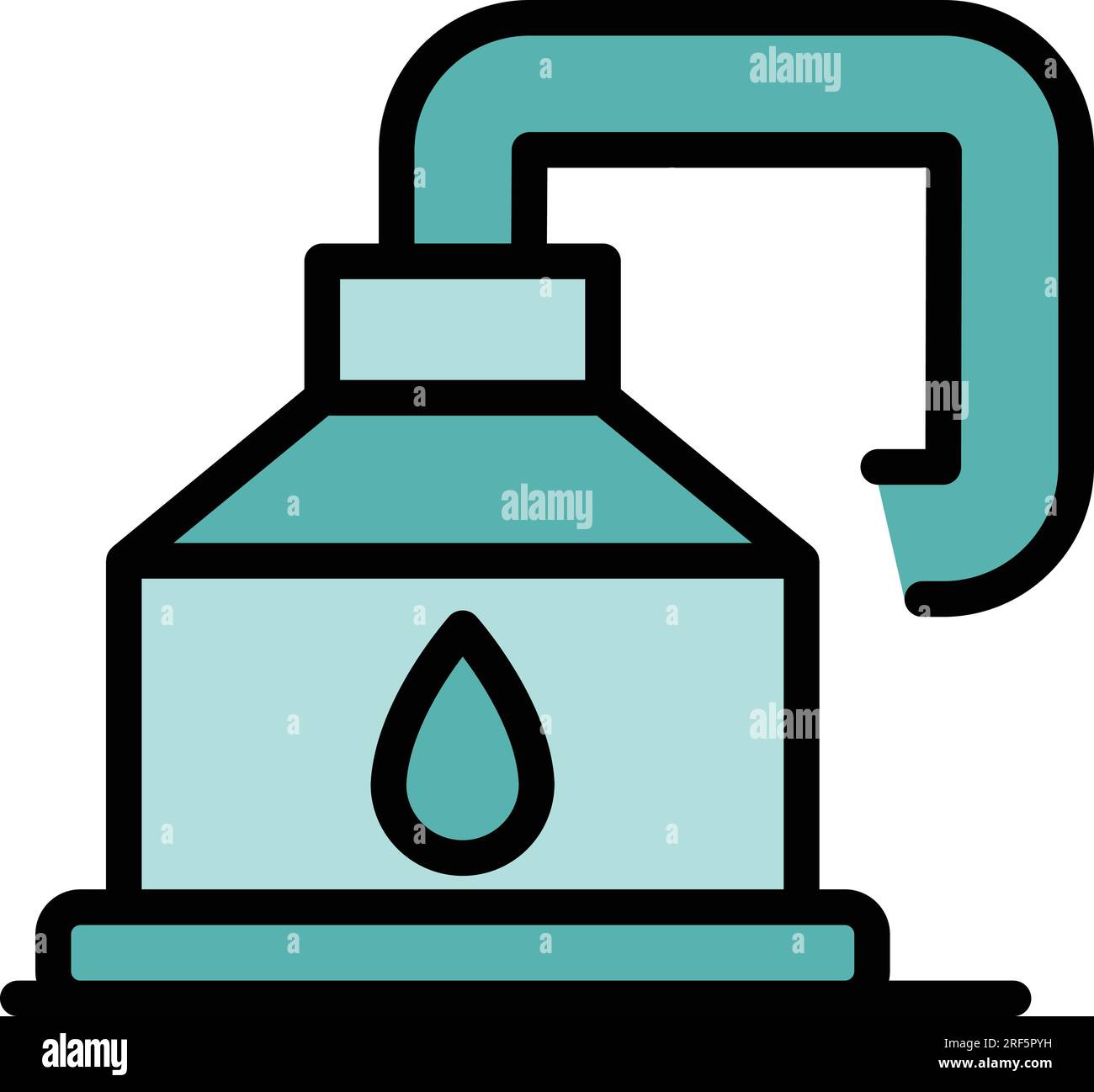 Factory beer icon outline vector. Brewery process. Drink production ...