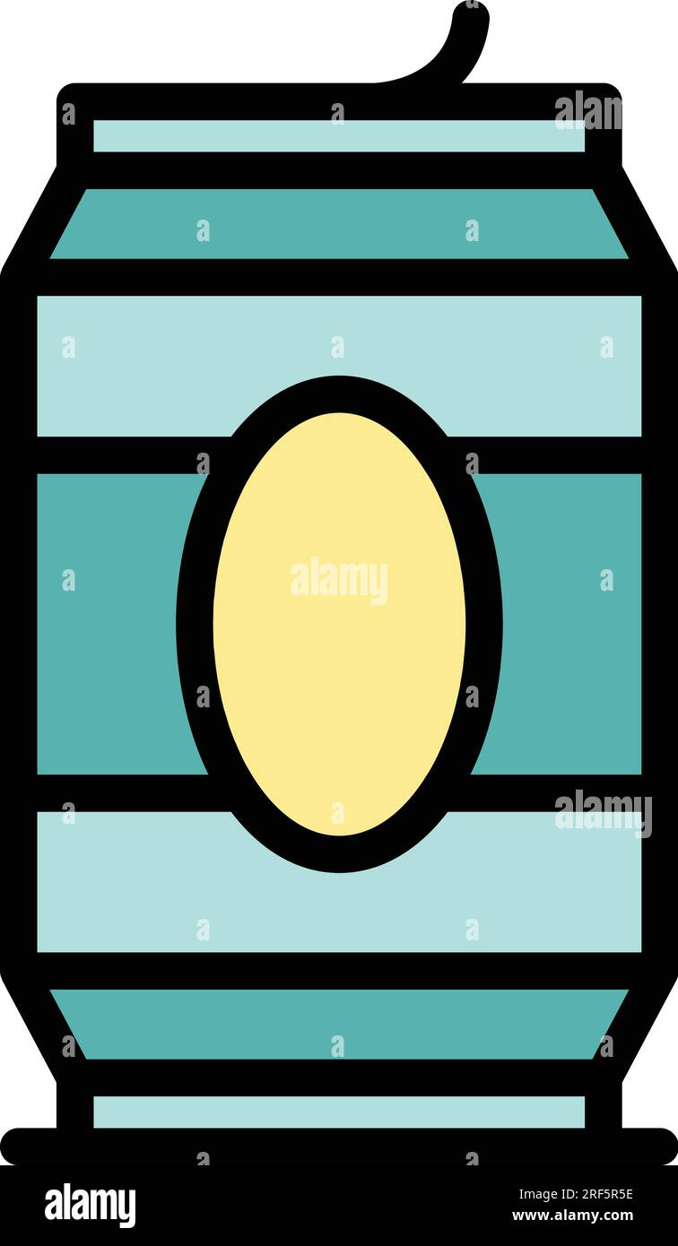 Beer tin can icon outline vector. Brewery tank. Drink alcohol color ...