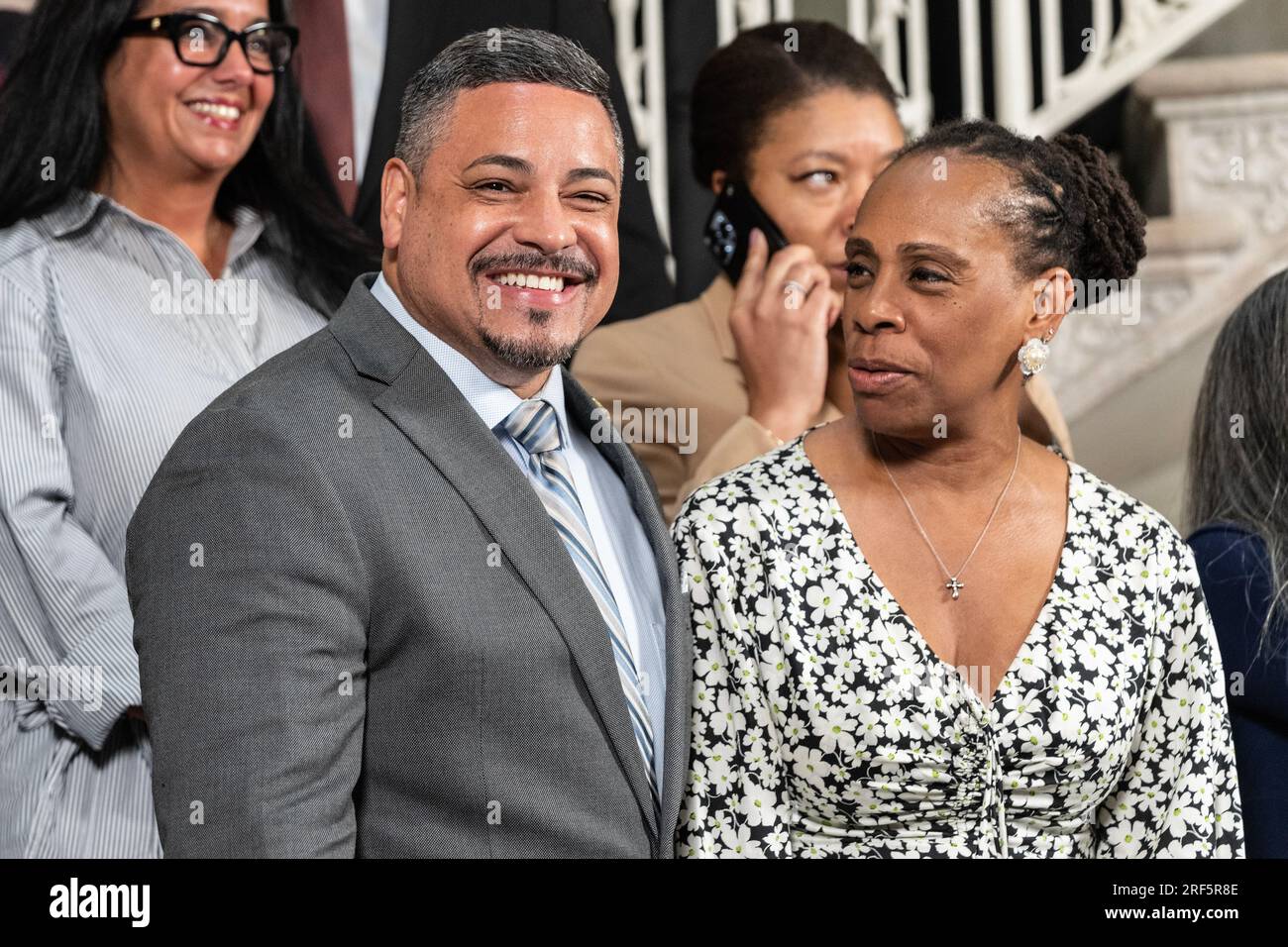 Police Commissioner Edward Caban and Deputy mayor Anne Williams-Isom ...