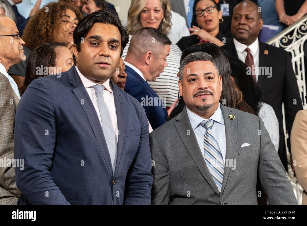 Health Commissioner Ashwin Vasan and police Commissioner Edward Caban ...