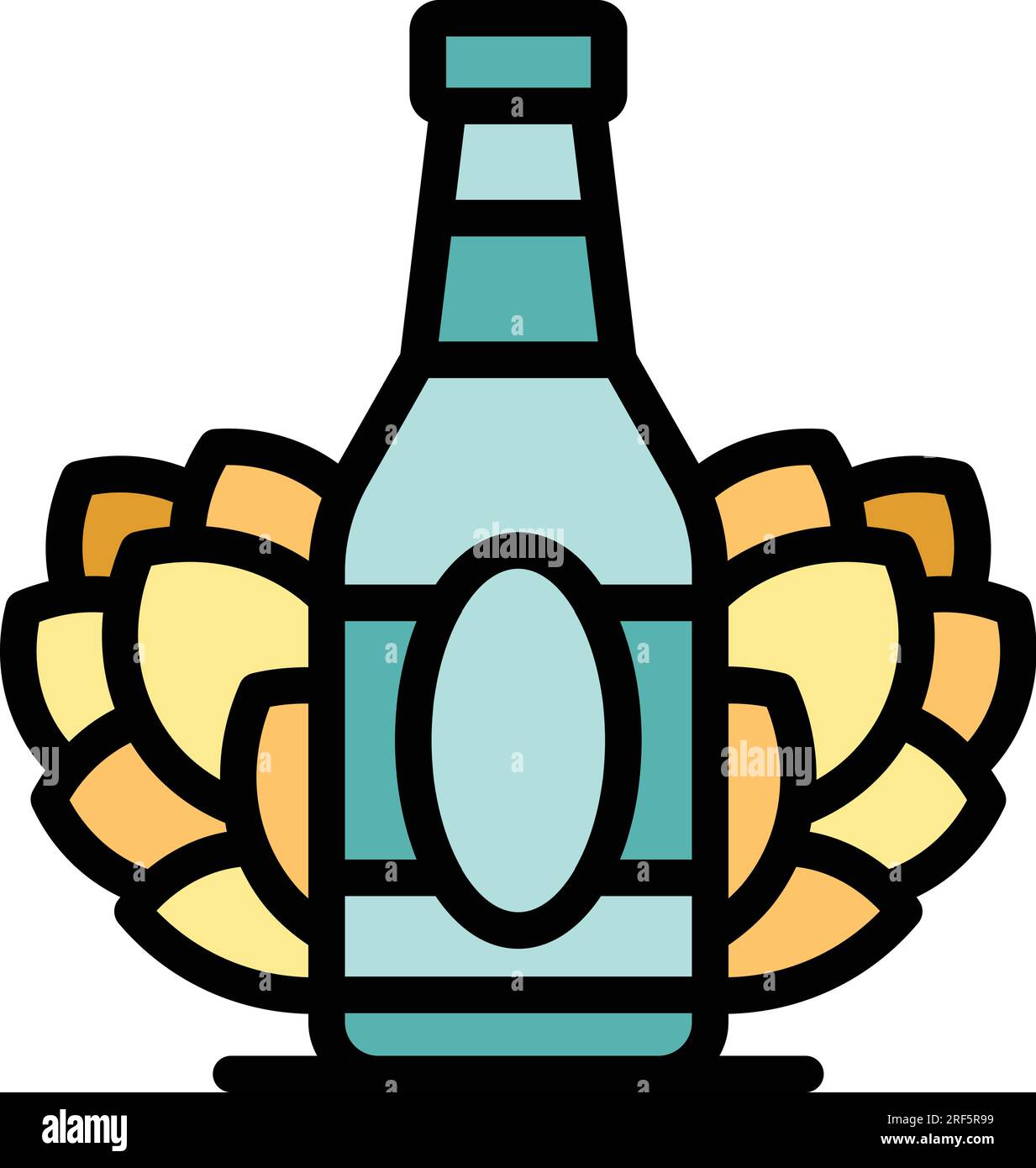 Beer Bottle Icon Outline Vector Factory Tank Drink Alcohol Color Flat Stock Vector Image And Art