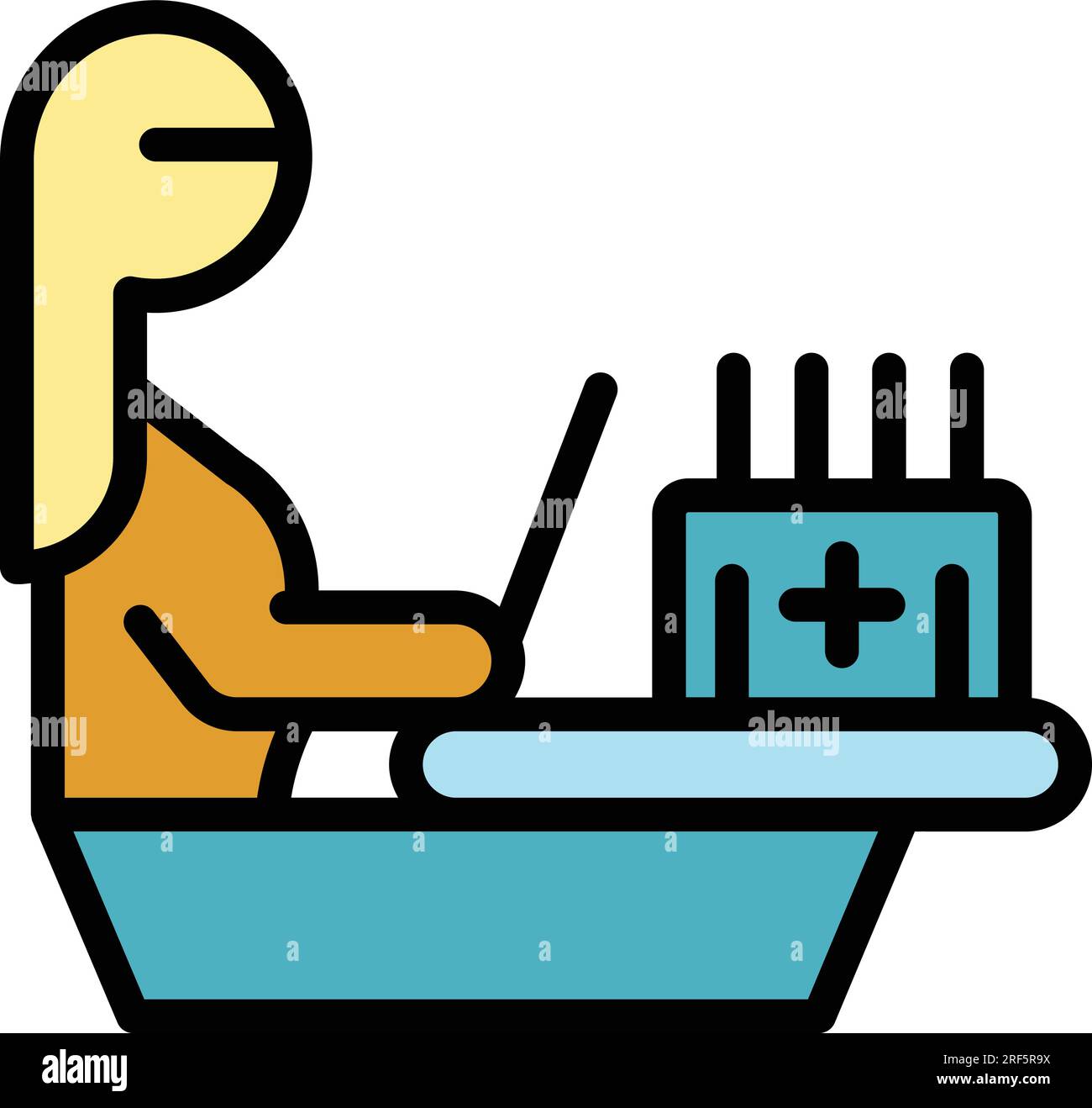 Clinic reception icon outline vector. Nurse doctor. Medic care color ...
