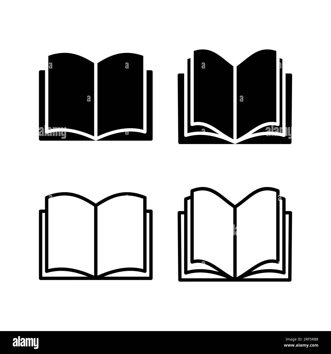 Book icon vector. Open book vector icon Stock Vector Image & Art - Alamy