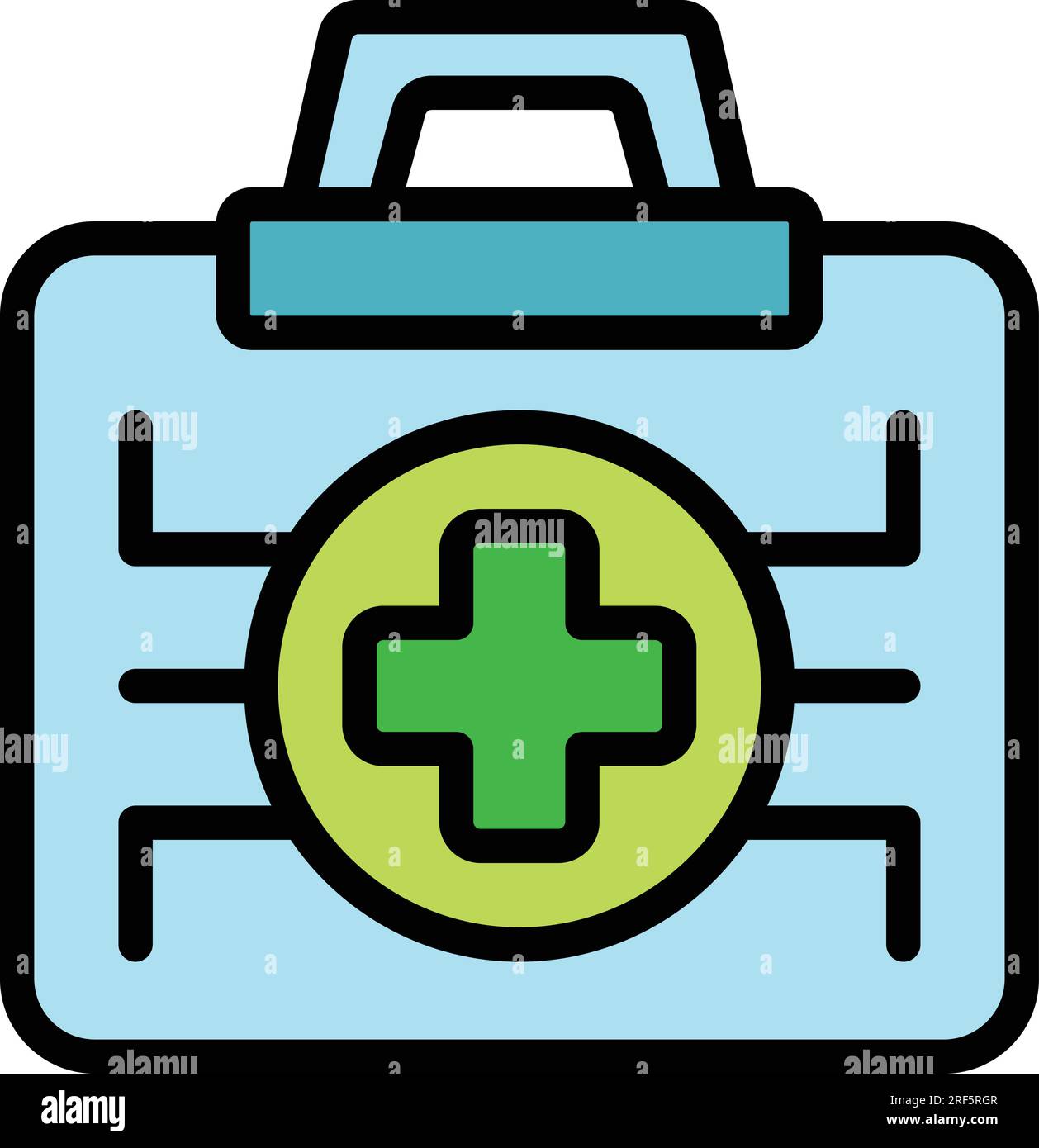 First aid kit icon outline vector. Doctor care. Help service color flat ...