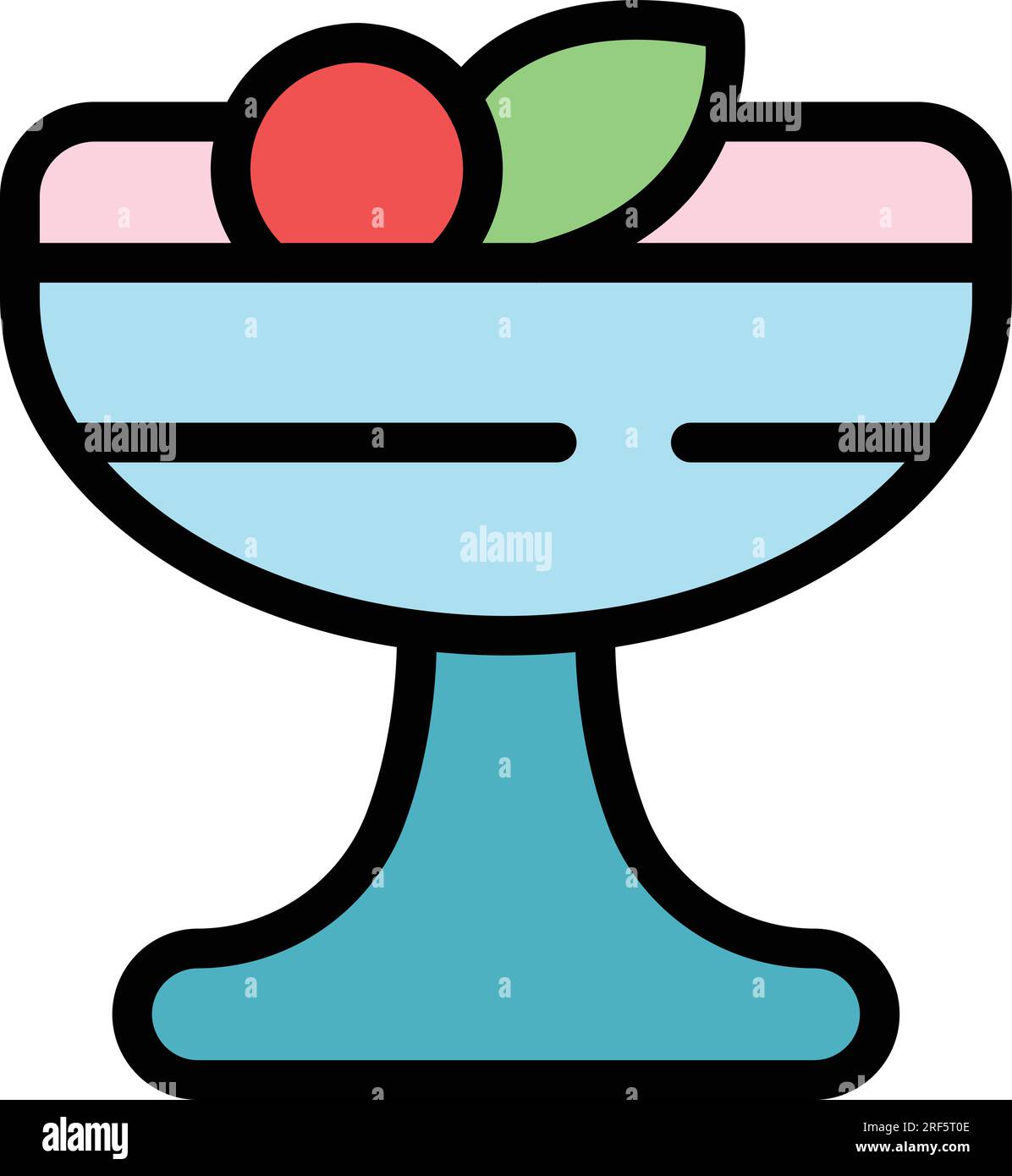 Jelly icon outline vector. Bright dessert. Shiny fruit color flat Stock ...