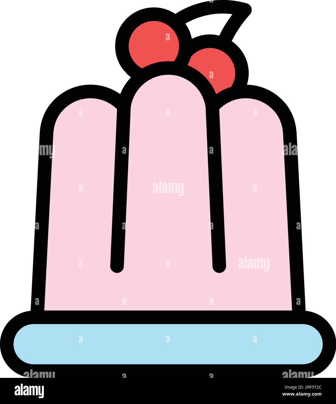 Shiny jelly icon outline vector. Sweet bean. Gelatin gum color flat ...