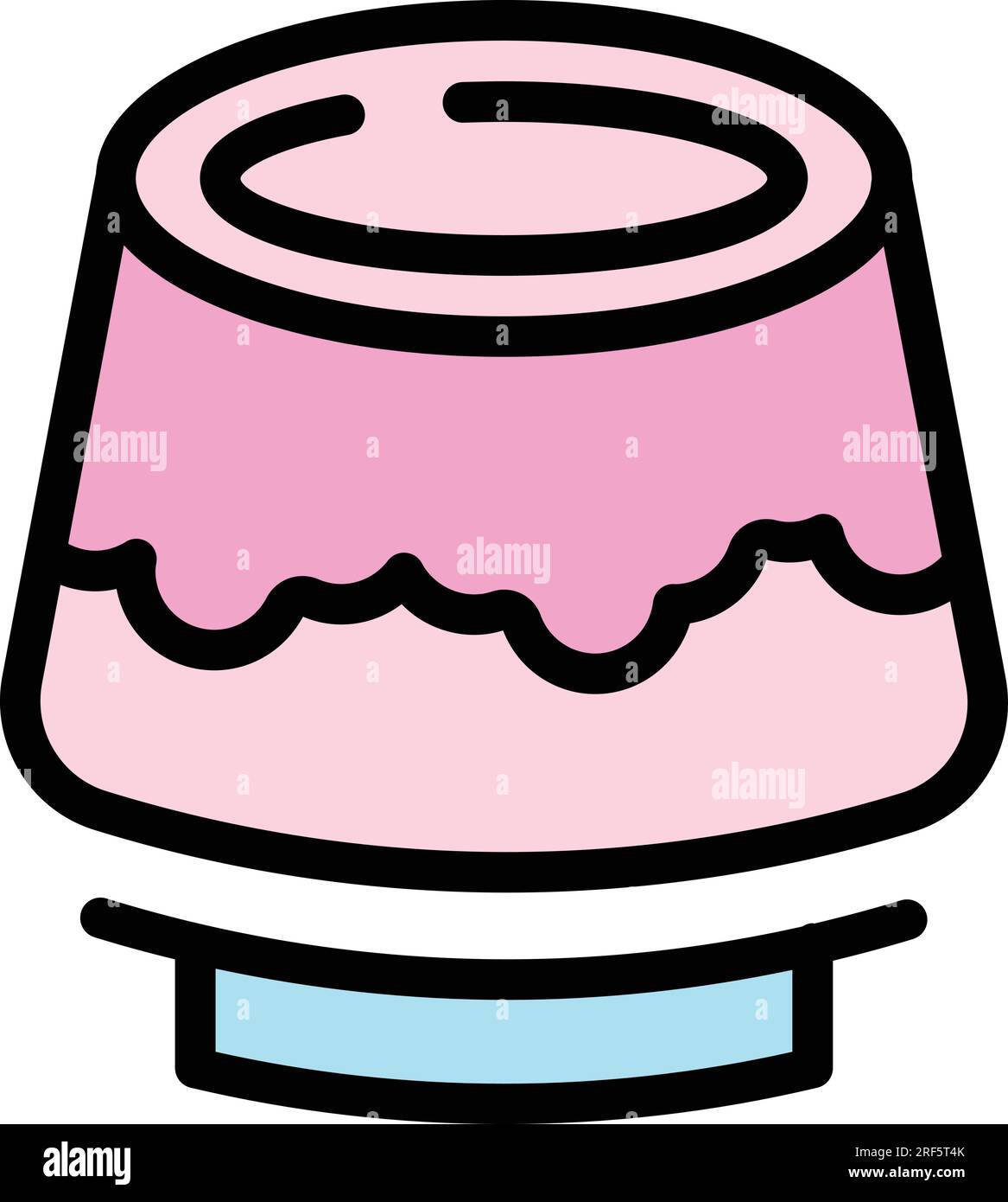 Chewy jelly icon outline vector. Gelatin gum. Bear fruit color flat ...