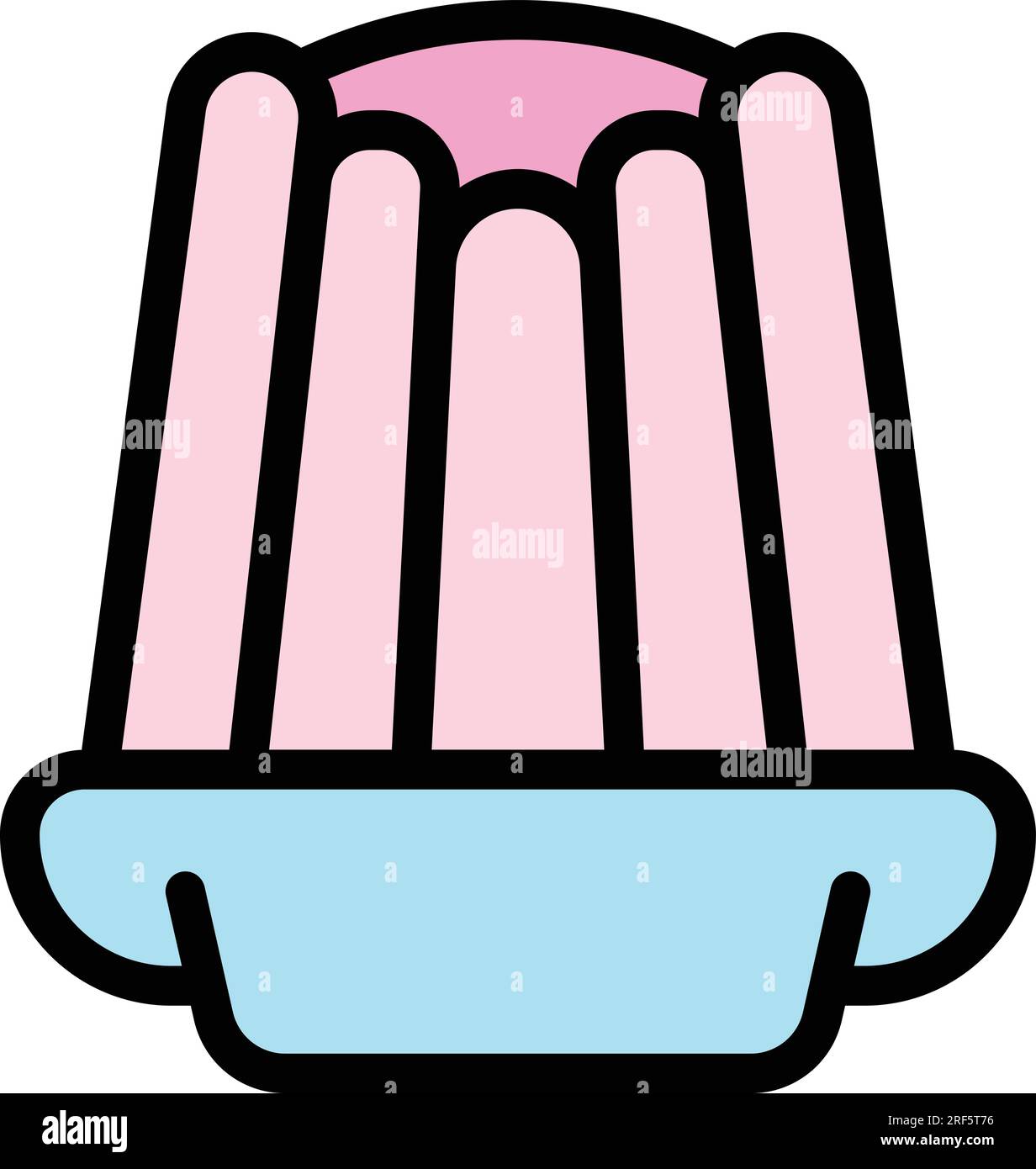 Sweet jelly icon outline vector. Candy fruit. Circle bottle color flat ...