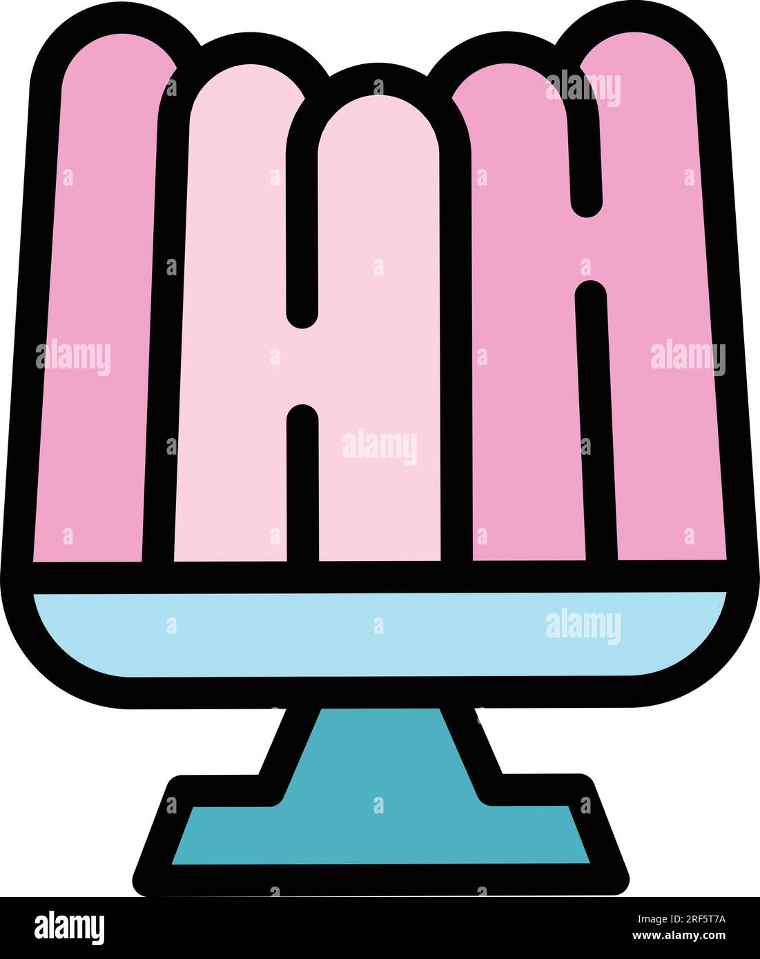 Jelly gelatin icon outline vector. Candy bear. Food berry color flat ...