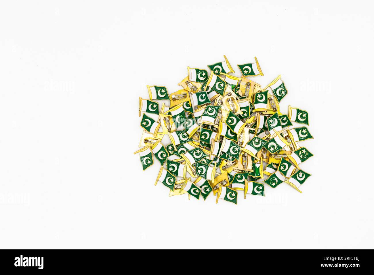 Pakistani flag metallic badges isolated on white background Stock Photo ...