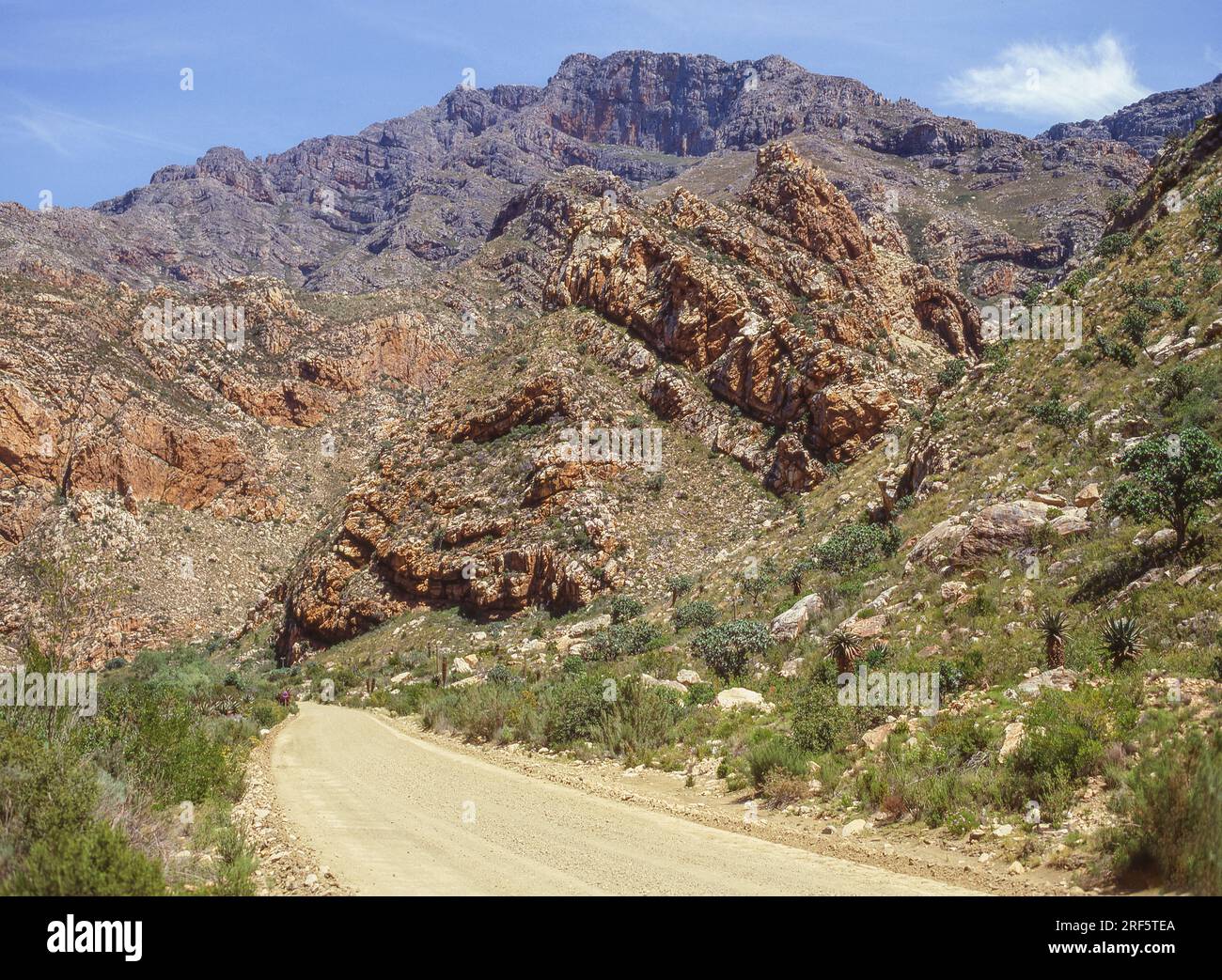 A section of Seweweekspoort, a mountain pass in the western Little ...