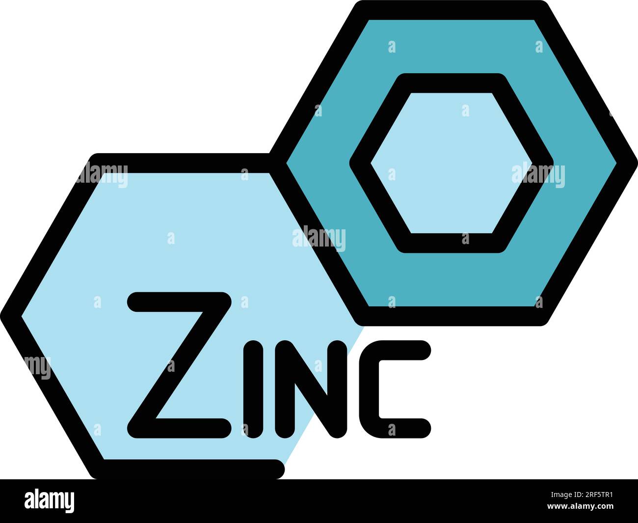 Zinc nutrition icon outline vector. Vitamin food. Zn element color flat ...