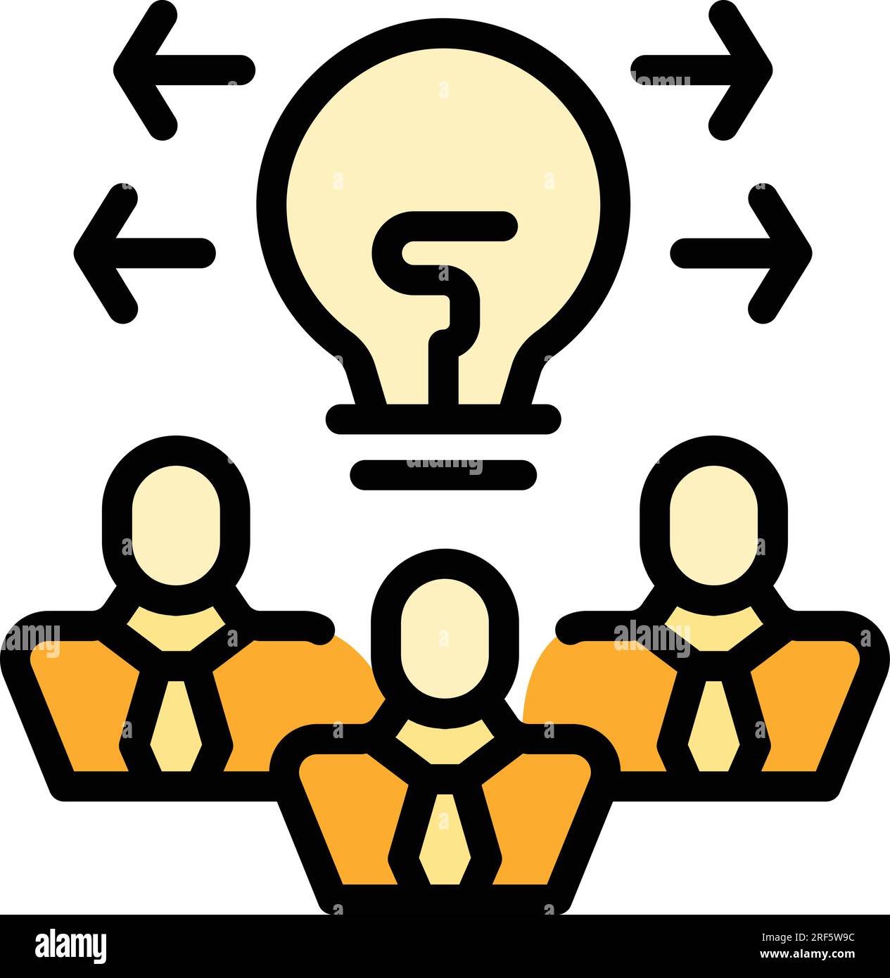 Business teamwork icon outline vector. Team office. Strategy idea color ...