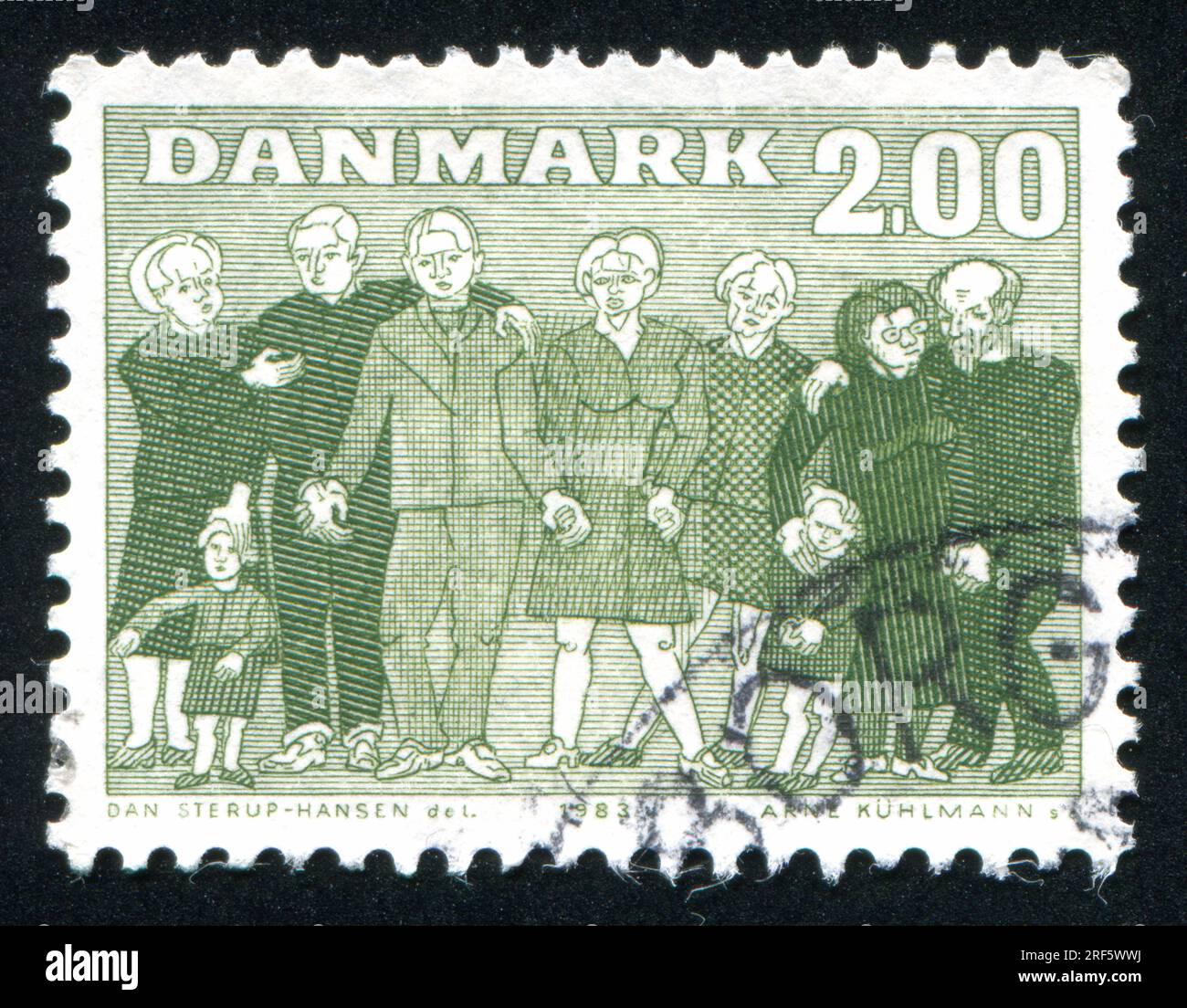 DENMARK - CIRCA 1983: stamp printed by Denmark, shows Stages of life ...