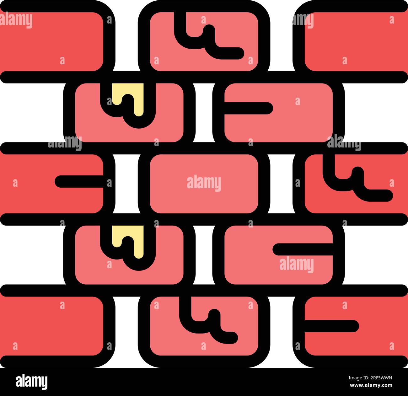 Broken brick wall icon outline vector. House worker. Mortar ...