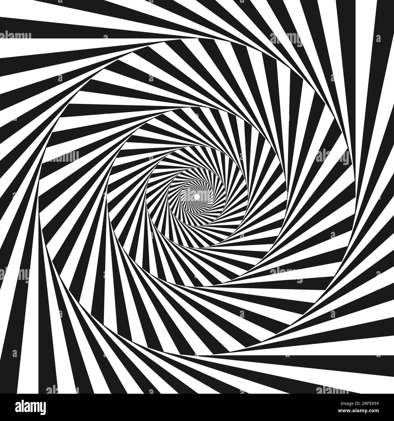 Radial optical illusion background. Black and white abstract lines ...