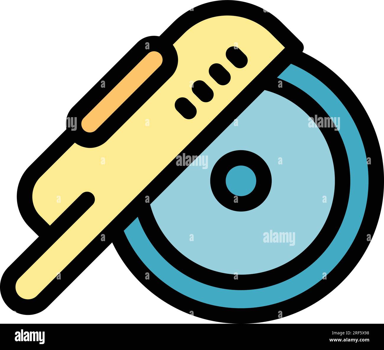Circular saw icon outline vector. Home cement. Drywall plaster color ...