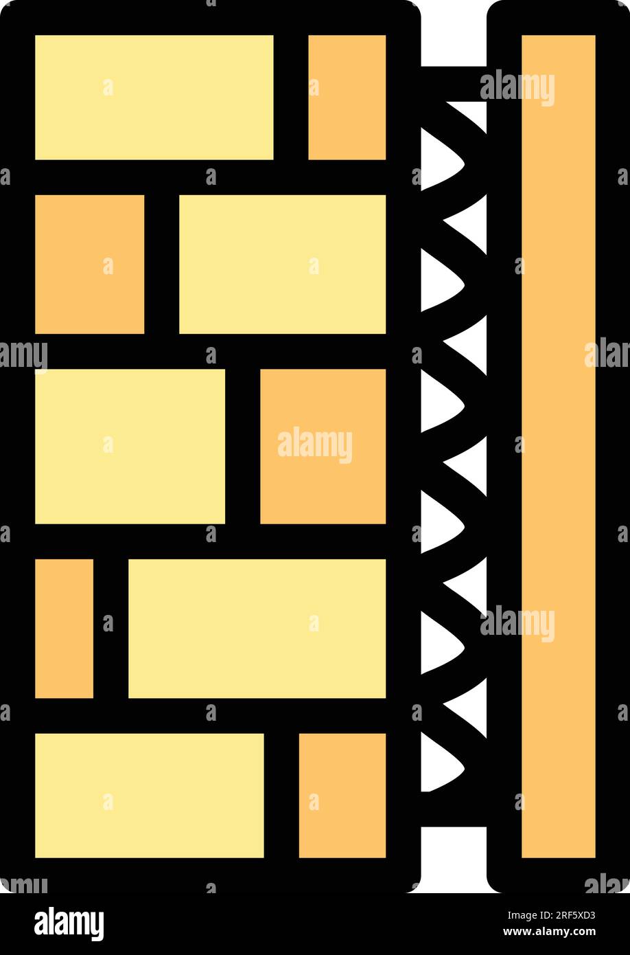 Brick drywall icon outline vector. Painter pile. Wall construction ...