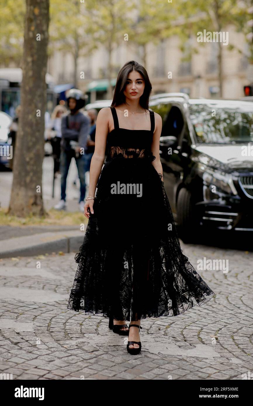 Paris, France. 05th July, 2023. Street style, Cassandra Cano arriving ...