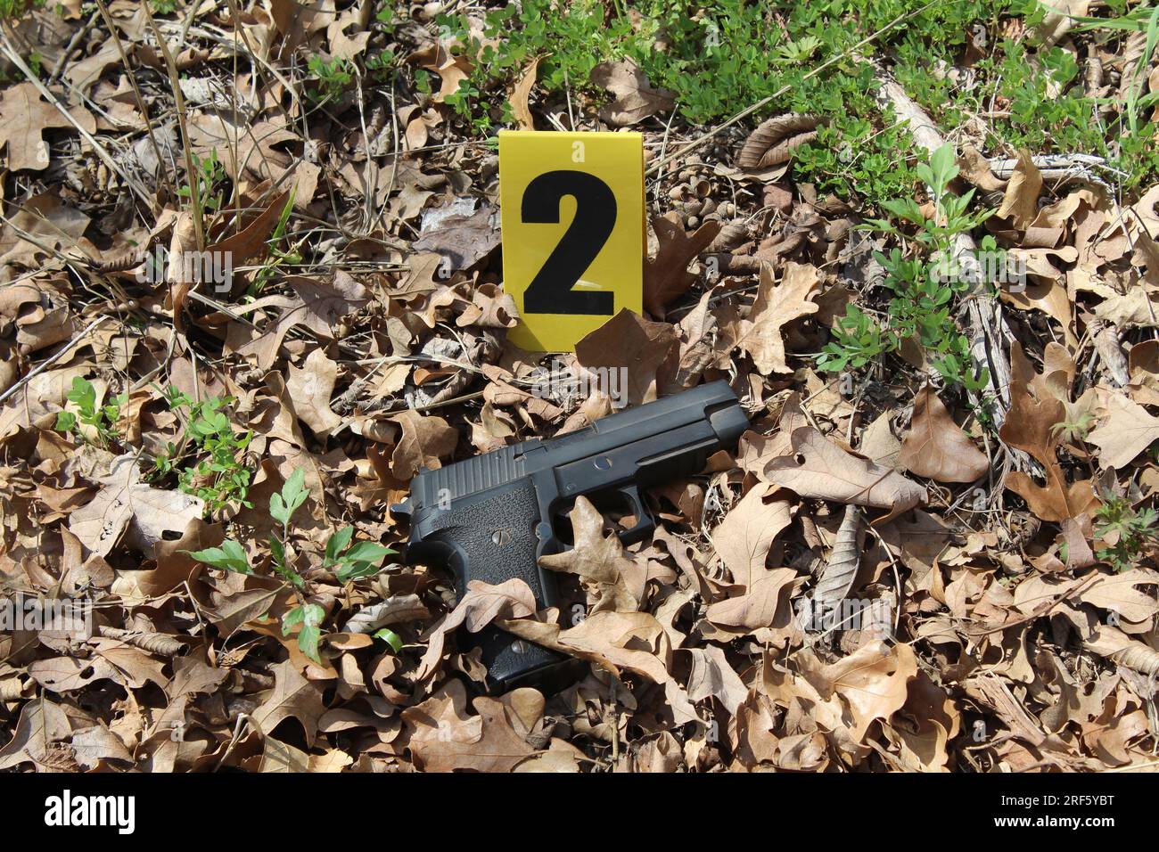 Yellow Crime Scene Markers