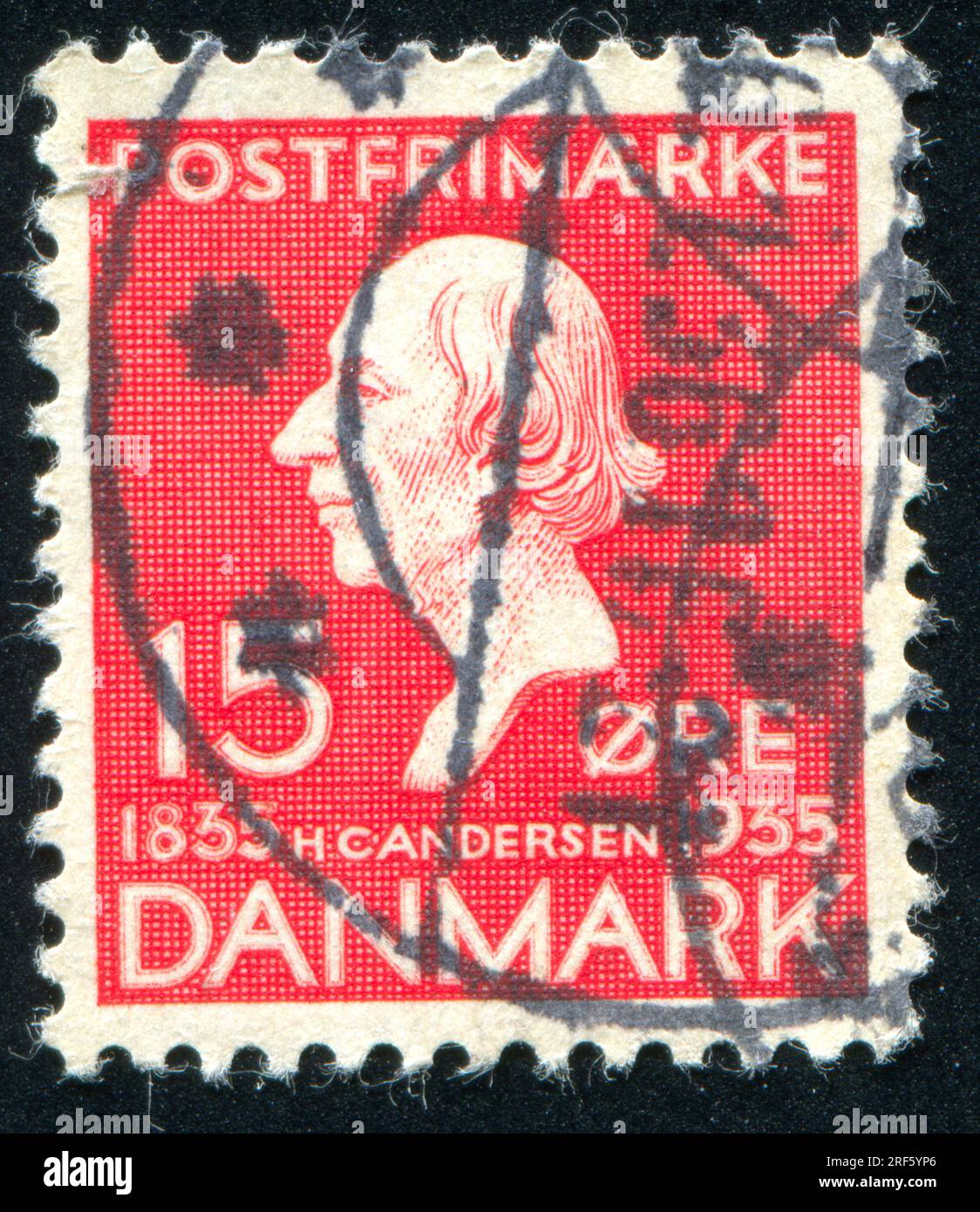DENMARK - CIRCA 1935: stamp printed by Denmark, shows Andersen, circa ...