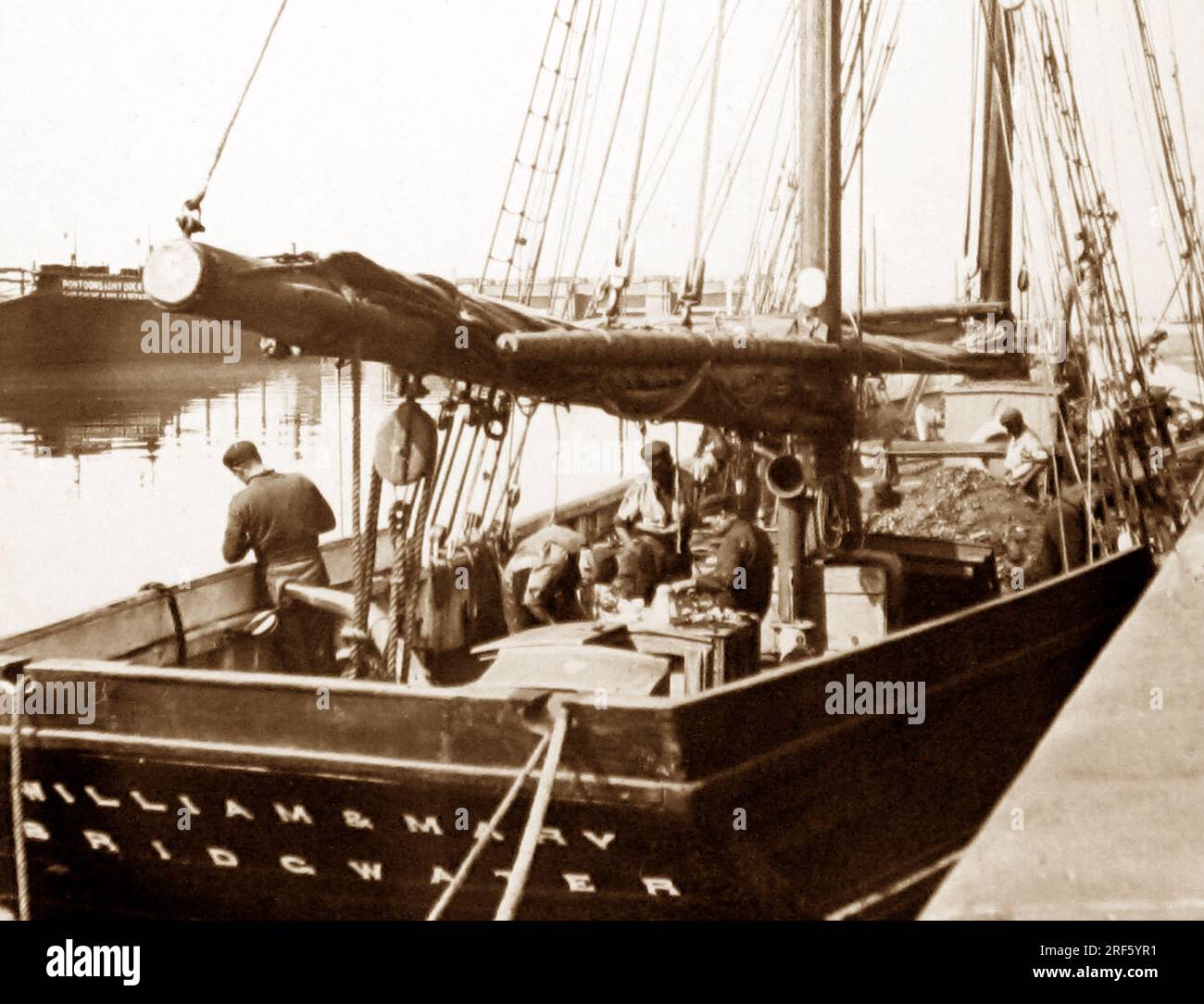 The 'William and Mary' sailing barge, Bridgwater, Victorian period ...