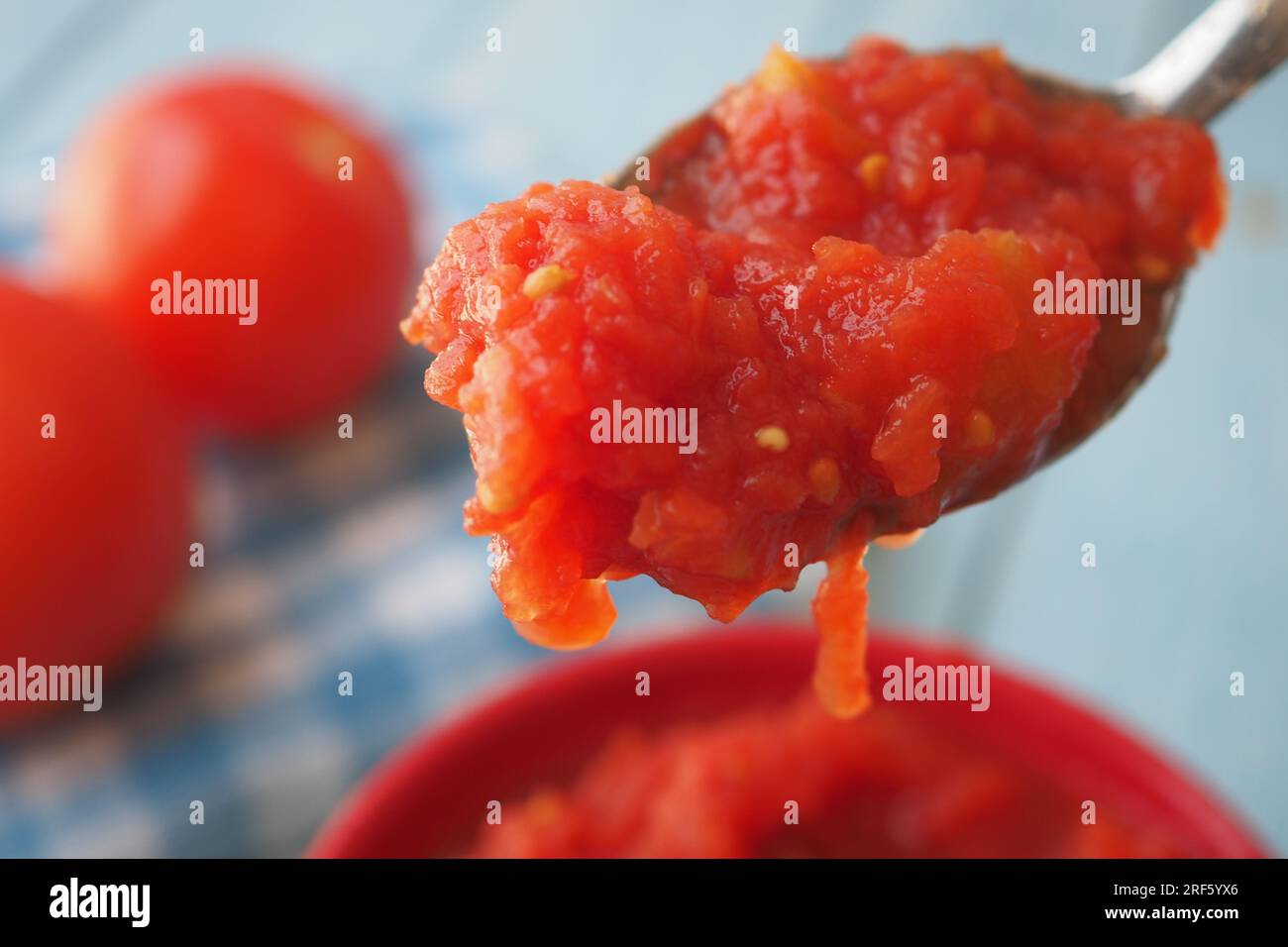 Spoon Pick Tomato Paste Hi res Stock Photography And Images Alamy
