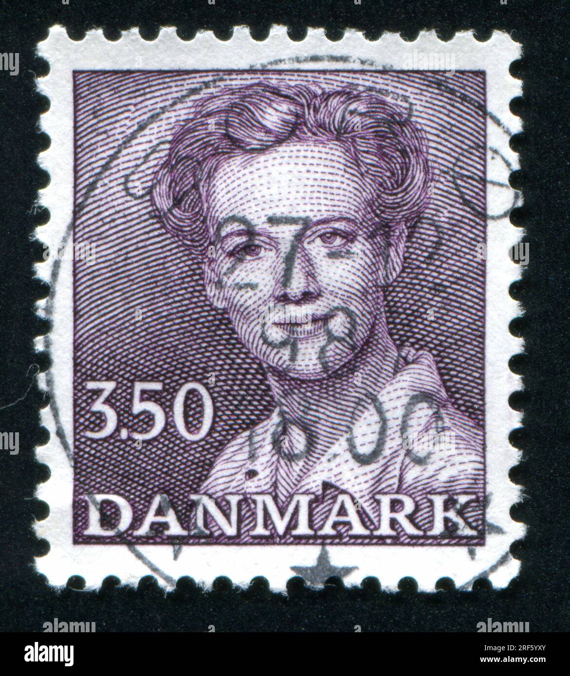 DENMARK - CIRCA 1982: stamp printed by Denmark, shows Queen Margrethe ...