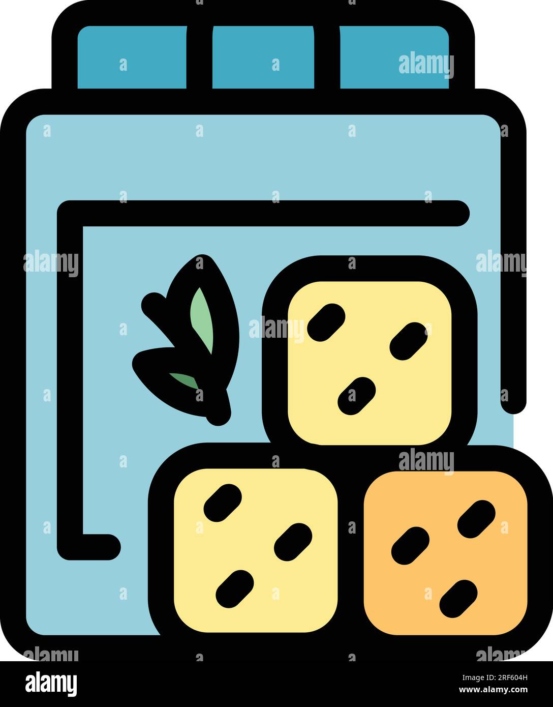 Stevia sugar icon outline vector. Eating syrup. Nut seed color flat ...