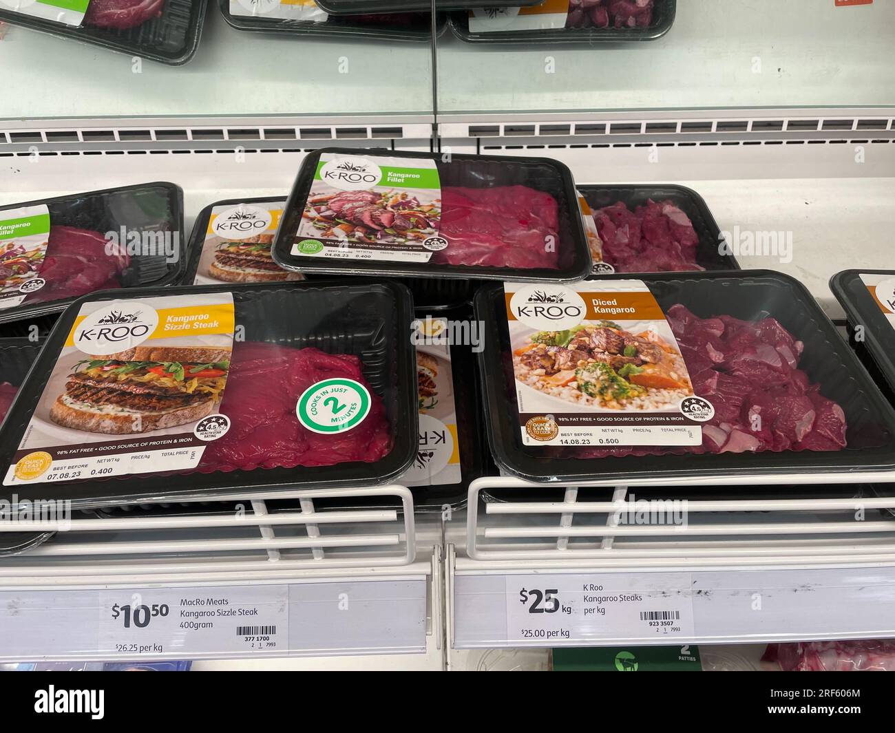 Wollongong, Australia. 27th July, 2023. Various packages of kangaroo ...