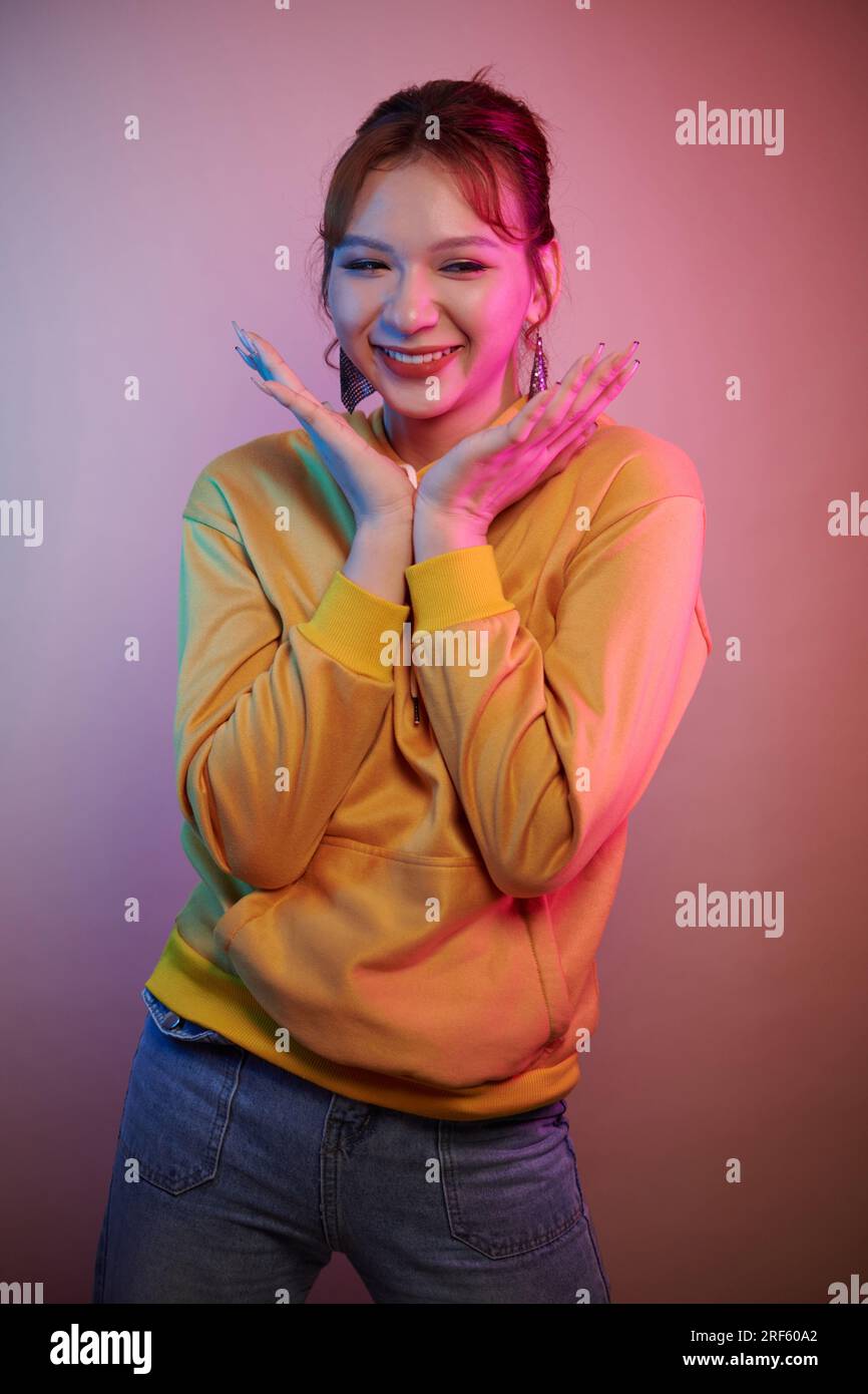 Portrait of joyful young transgender woman Stock Photo - Alamy