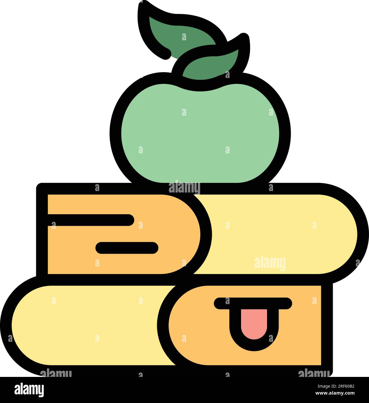 Book stack icon outline vector. Study education. Building social color ...