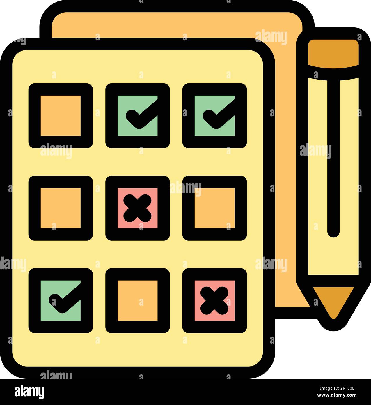 University to do list icon outline vector. Office study. Digital exam ...