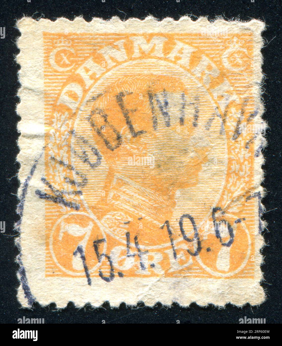 DENMARK - CIRCA 1913: stamp printed by Denmark, shows King Christian X ...