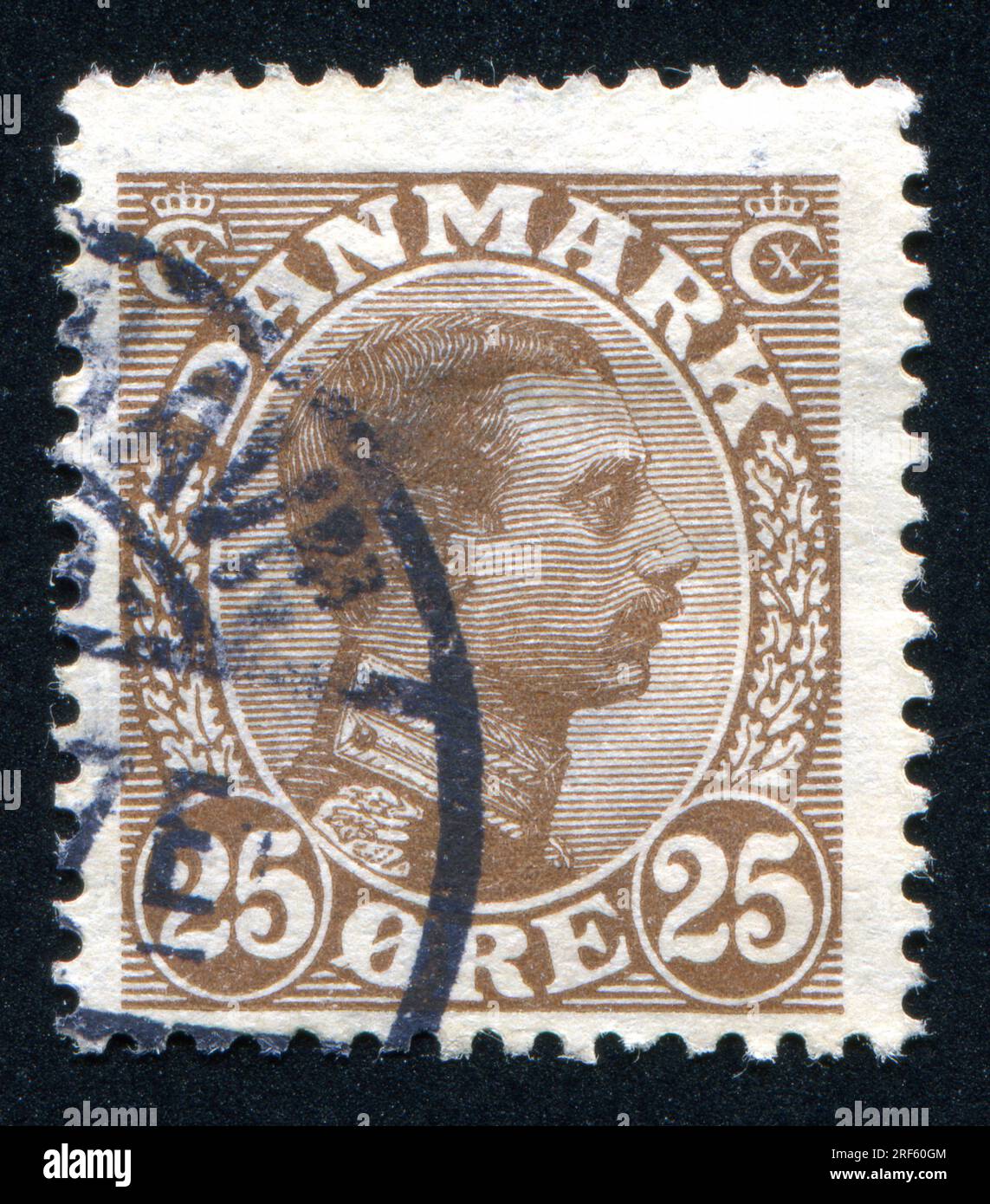 DENMARK - CIRCA 1913: stamp printed by Denmark, shows King Christian X ...