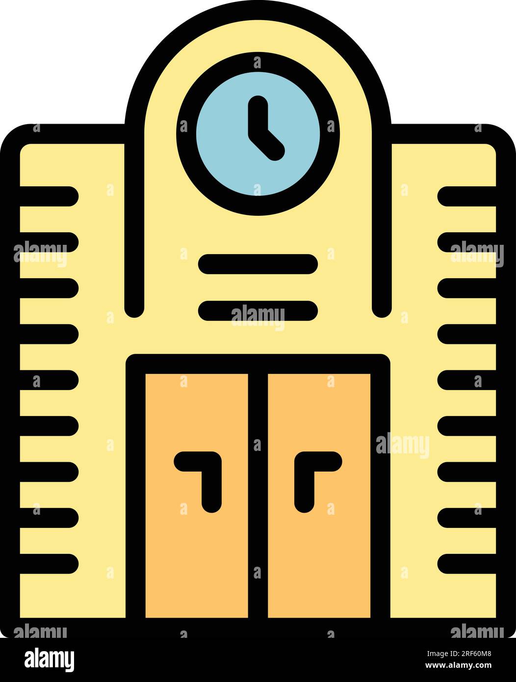 College icon outline vector. Education building. Study office color ...