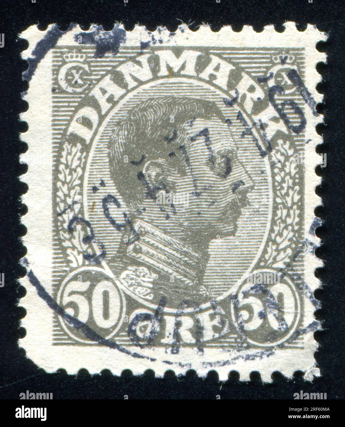 DENMARK - CIRCA 1913: stamp printed by Denmark, shows King Christian X ...