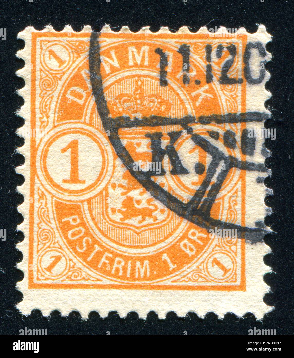 DENMARK - CIRCA 1902: stamp printed by Denmark, shows Arms, circa 1902 ...