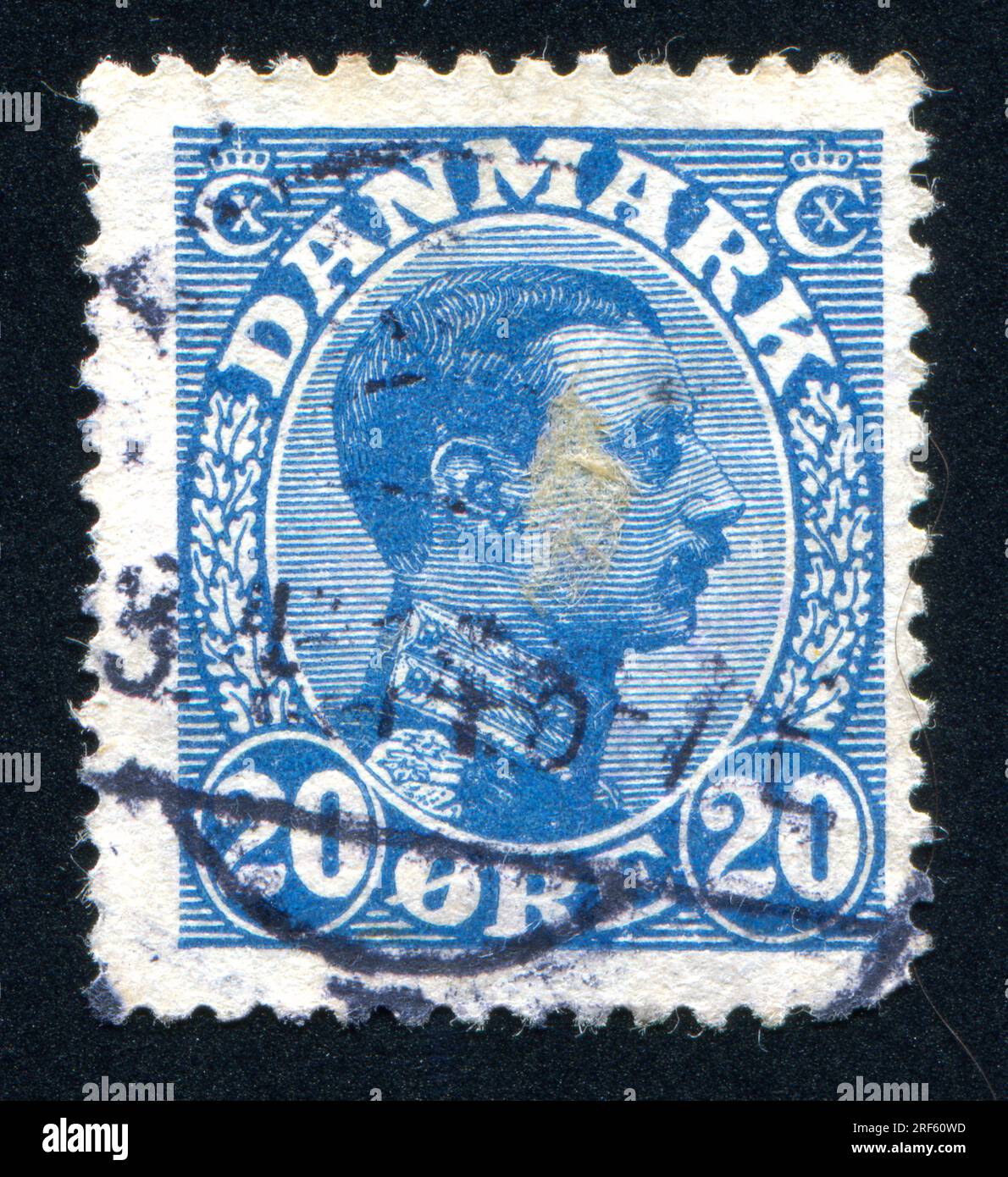DENMARK - CIRCA 1913: stamp printed by Denmark, shows King Christian X ...