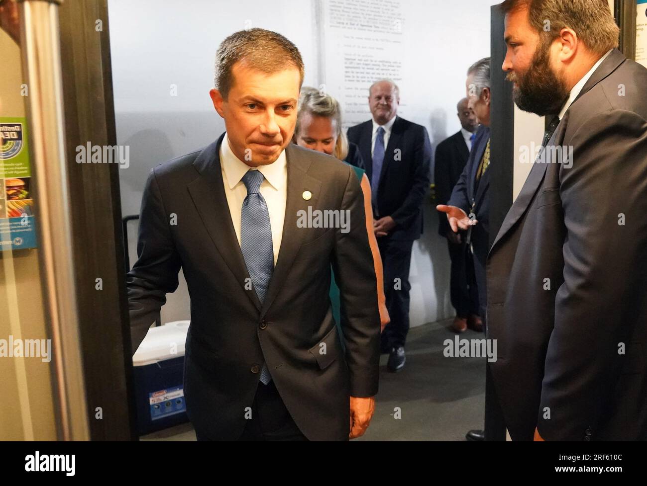 East St. Louis, United States. 31st July, 2023. U.S. Secretary of ...