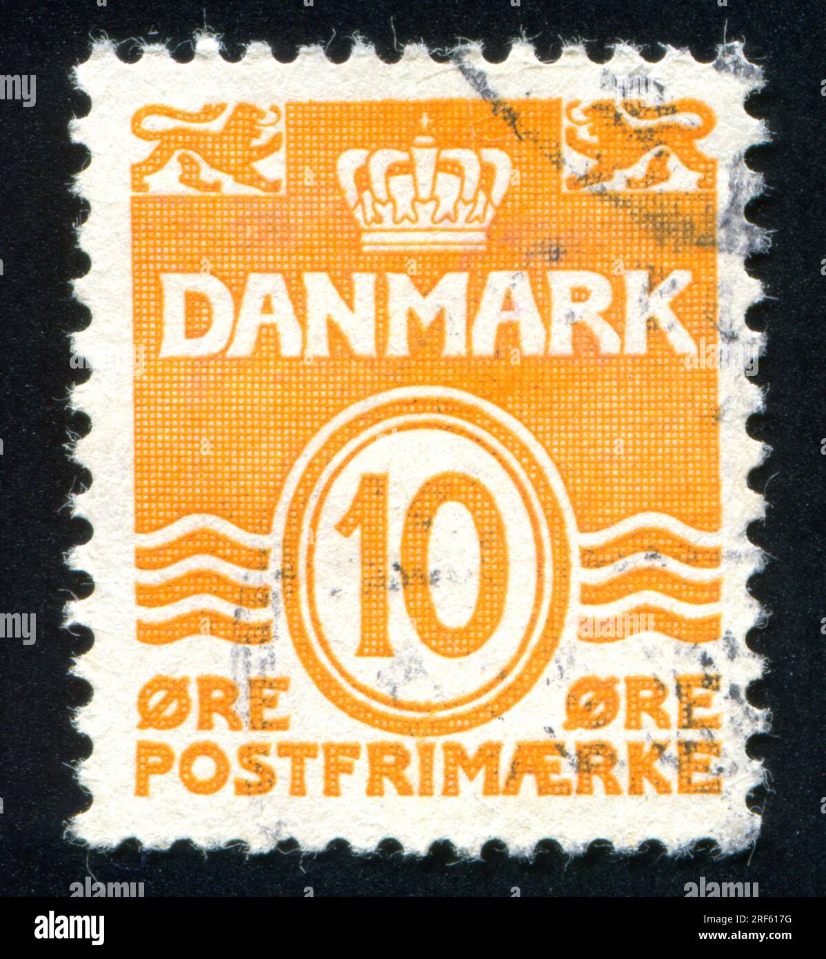 DENMARK - CIRCA 1961: stamp printed by Denmark, shows three wavy and ...